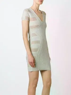 Alexander McQueen Victorian Lace Knit Mini Dress