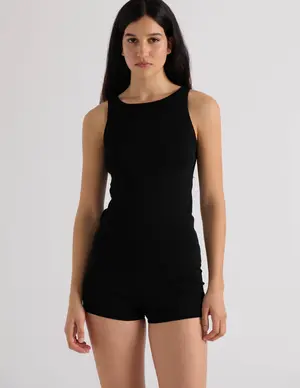 Araks Organic Cotton Ribbed Tank - Black