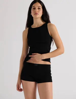 Araks Organic Cotton Ribbed Tank - Black