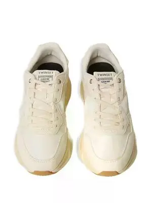 TWINSET Beige Lace-up Sneakers