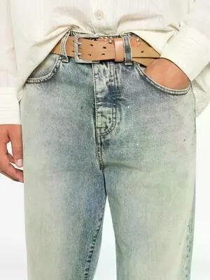 BONHEUR Belt Loops Straight-leg Jeans