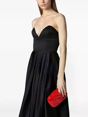 TWENTY FOURHAITCH Strapless Pleated Maxi Dress