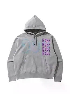 A BATHING APE Graphic Print Hoodie - Grey