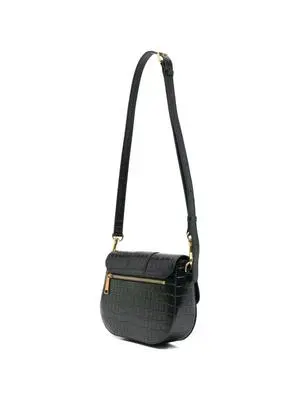 LANCASTER Exo Ily Croc-effect Leather Crossbody Bag