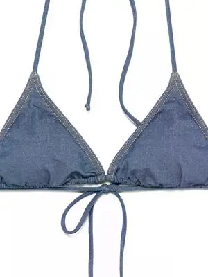 MC2 SAINT BARTH Denim Effect Triangle Bikini