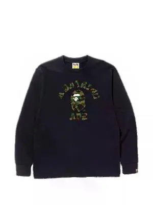 A BATHING APE 1st Camo College Sweatshirt - Black