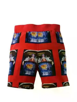 A BATHING APE Invasion Graphic Print Shorts