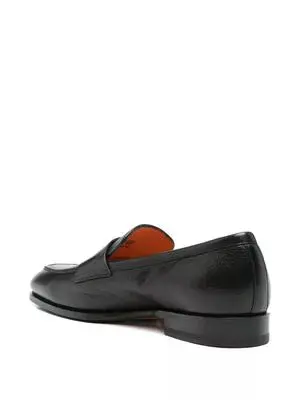 Santoni Adrian Grained-leather Loafers
