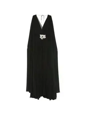 SILK LOVE & LACE Ilena Crystal-embellished Maxi Dress - Black