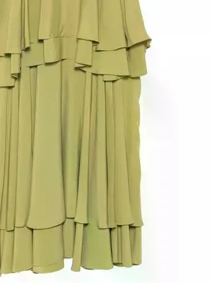 AMI Paris Tiered Ruffled Midi Dress