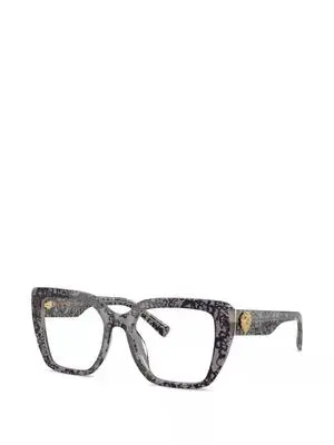 Dolce & Gabbana Devotion Lace-print Eyeglasses - Black