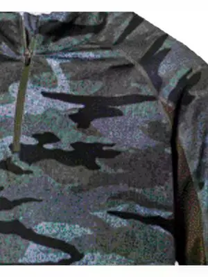 PUMA Volition Camouflage-print Quarter-zip Long-sleeve T-shirt