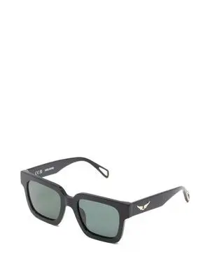 Zadig&Voltaire Square Frame Sunglasses With Wing Plaque