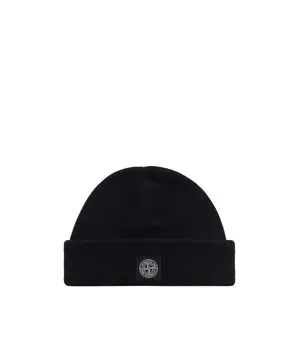 Stone Island Compass Beanie Hat - Black