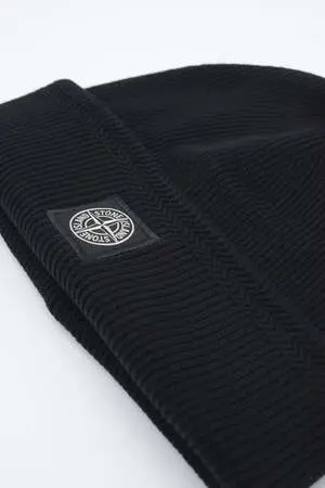 Stone Island Compass Beanie Hat - Black