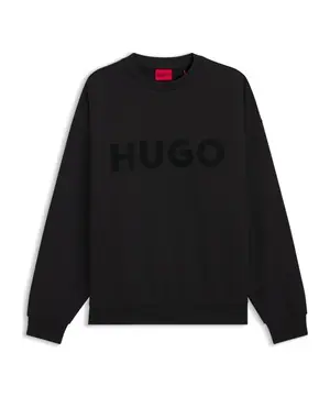 Hugo Boss Oversized-fit Crewneck Sweatshirt With Logo