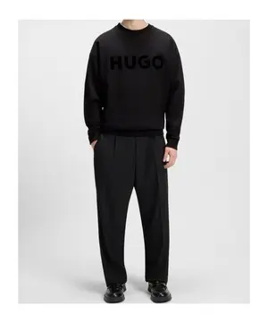 Hugo Boss Oversized-fit Crewneck Sweatshirt With Logo