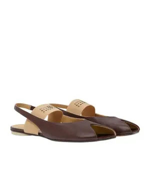 MAISON MARGIELA Open Toe Slingback Sandals - Brown
