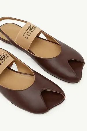 MAISON MARGIELA Open Toe Slingback Sandals - Brown