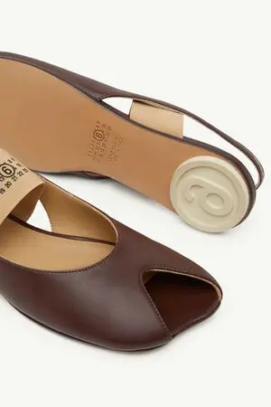 MAISON MARGIELA Open Toe Slingback Sandals - Brown