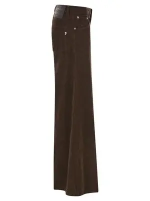 DONDUP Marlen Wide-leg Velvet Pants