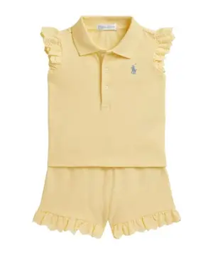 Polo Ralph Lauren Embroidered Mesh Polo Shirt And Shorts Set