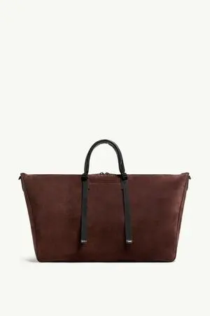Moncler Carlo Suede Duffle Bag