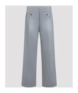 Miu Miu Garment-dyed Twill Pants - Gray