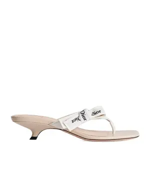 Dior Open-toe High-heeled Sandals With Logo Detail - Nude