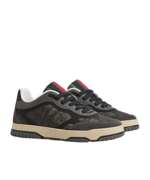 Gucci Low Top Sneakers With Interlocking G Detail - Grey