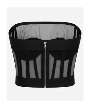 Dolce & Gabbana Cropped Boned Bodice Tank Top