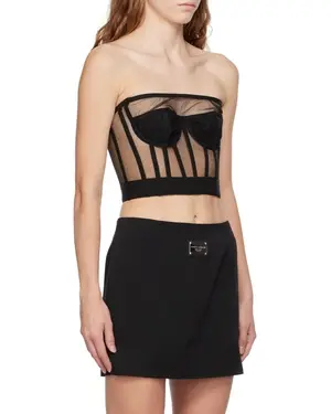 Dolce & Gabbana Cropped Boned Bodice Tank Top