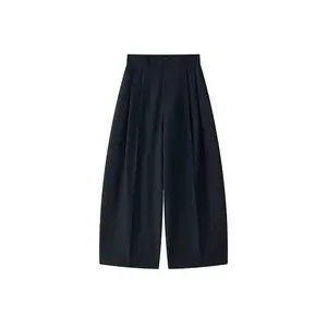 MUTE BY JL Navy Wide-leg Tailored Trousers