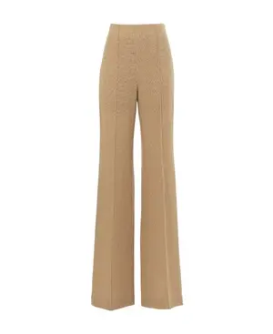 Chloé Wide-legged Wool Trousers - Nude