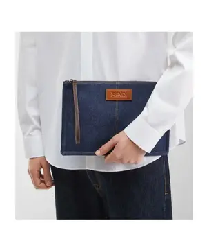 Fendi Medium Logo Patch Pouch