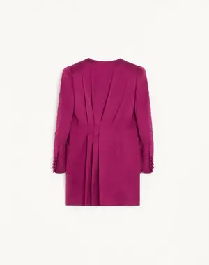 Valentino Garavani Embroidered Satin Cady Caban Coat