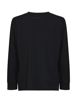 MAISON MARGIELA Long Sleeve Crewneck Sweatshirt With Logo Patch