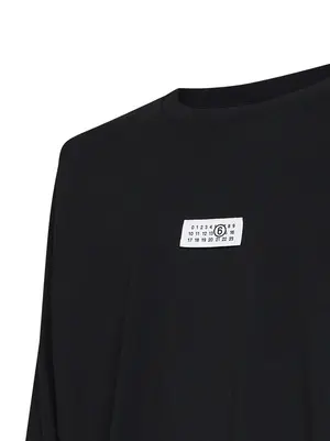 MAISON MARGIELA Long Sleeve Crewneck Sweatshirt With Logo Patch