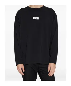 MAISON MARGIELA Long Sleeve Crewneck Sweatshirt With Logo Patch