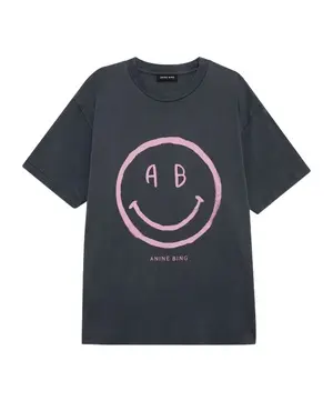 ANINE BING Smiley Print T-shirt