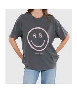 ANINE BING Smiley Print T-shirt