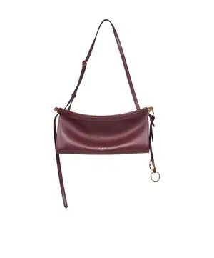 Alaïa Logo Stamp Small East West Shoulder Bag - Red