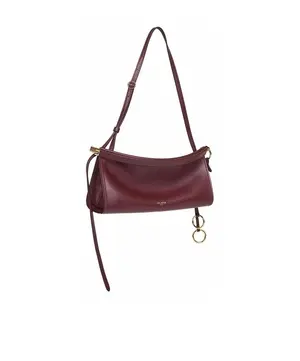 Alaïa Logo Stamp Small East West Shoulder Bag - Red