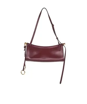 Alaïa Logo Stamp Small East West Shoulder Bag - Red