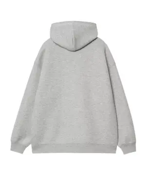 Carhartt Work In Progress Logo Embroidered Zip-up Drawstring Hoodie