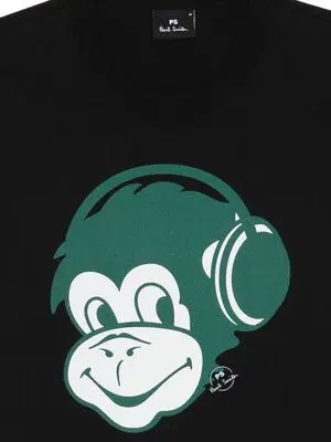 Paul Smith Monkey-print T-shirt - Black