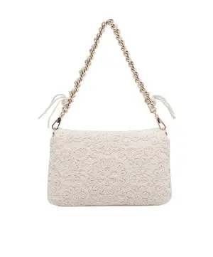 Liu Jo Crocheted Shoulder Bag With Chain Strap