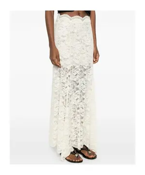 Rabanne Scalloped Lace Maxi Skirt