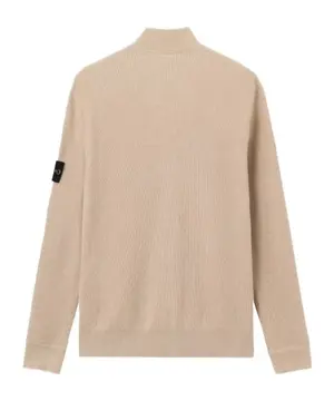 Stone Island Logo Patch Zip-up Jumper