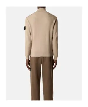Stone Island Logo Patch Zip-up Jumper